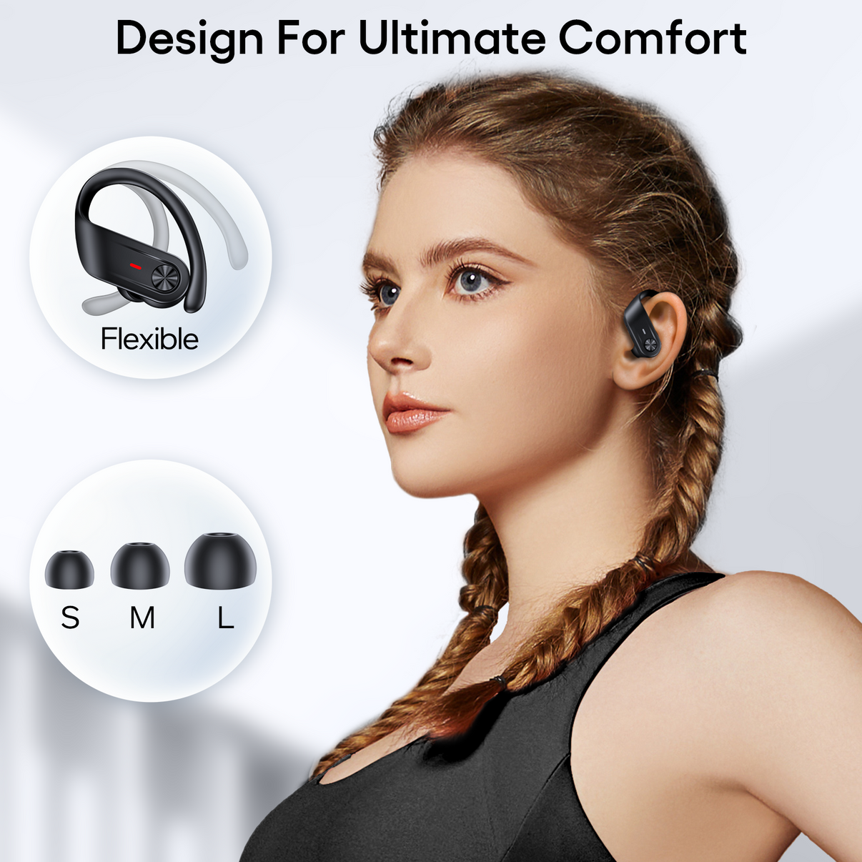 TAGRY Wireless Earbuds Blueetooth Headphones 80Hrs Playtime Power Disp
