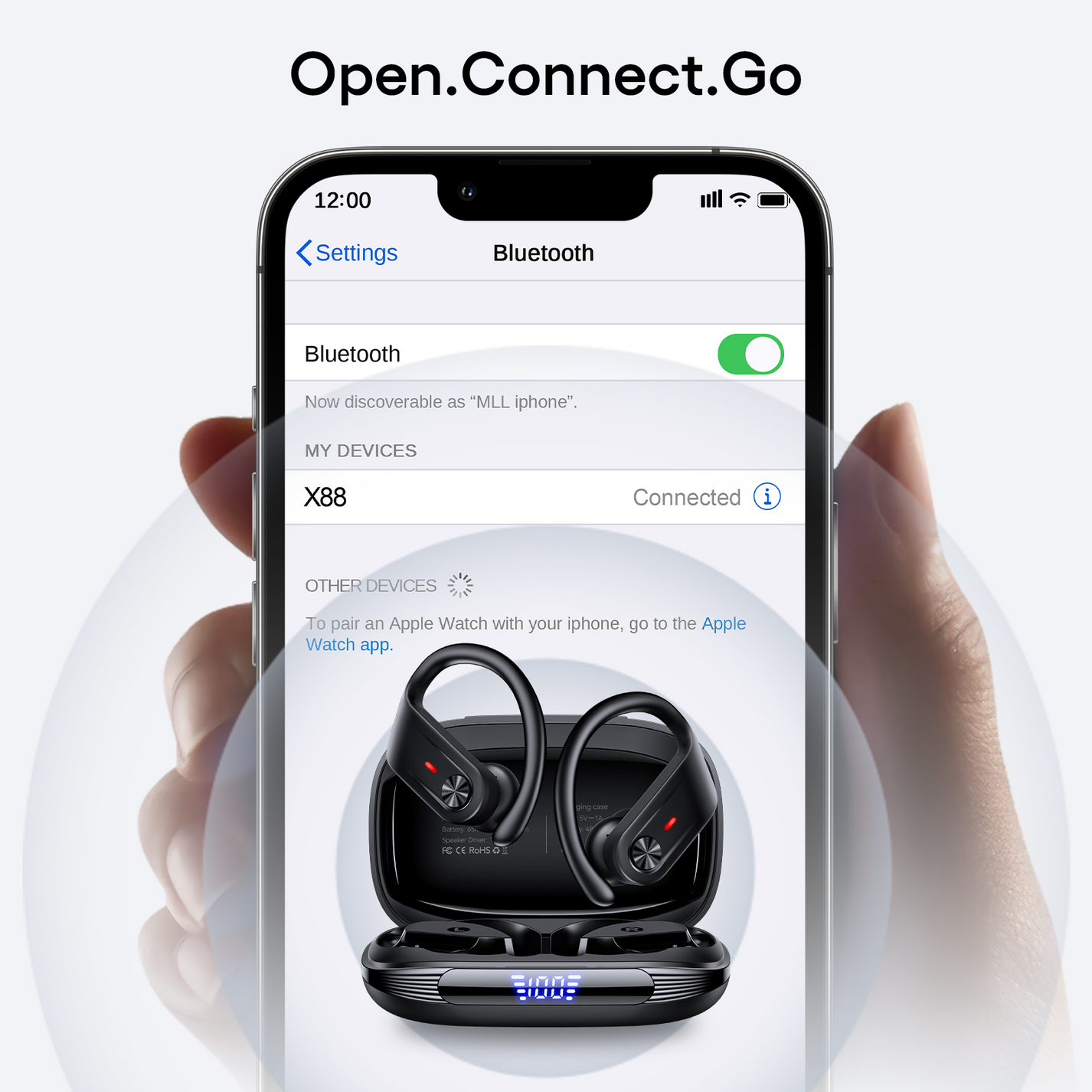 TAGRY Wireless Earbuds Blueetooth Headphones 80Hrs Playtime Power Disp